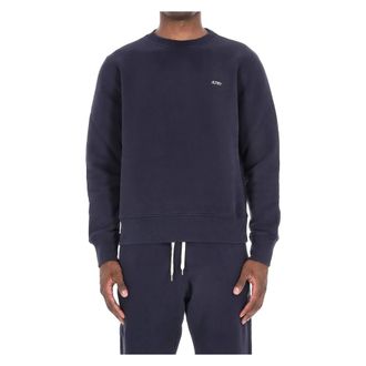 Autry Blauer Baumwoll-Rundhalspullover - - Sweatshirts & Hoodies - Herren - Blau - M