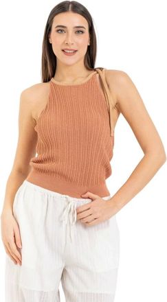 Kocca Femme, Tops, Rose, Taille: 44 FR Ribbed Sleeveless Top
