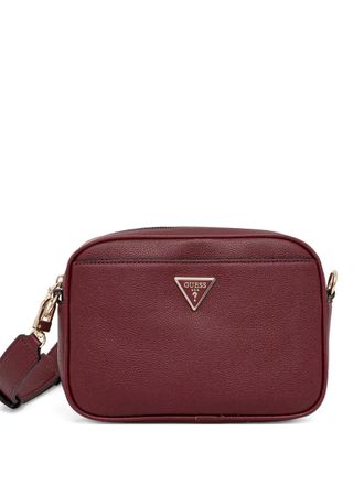 Guess Co sac port&eacute; &eacute;paule Meridian &agrave; plaque logo - Rouge