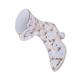 Happyyami Keramik High Heel Schuh Dekoration 100x45x110mm Schuhf&ouml;rmige Vase und Stiftehalter Kompakte Tischdekoration f&uuml;r Zuhause und B&uuml;ro