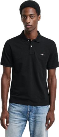 GANT Herren Reg Emb Archive Shield Polohemd, Schwarz, 5XL EU