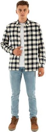 Lacoste Chemise ch5097 bir Farine/Panorama-Marine 42