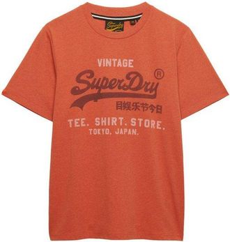 Superdry Rundhalsshirt VL HERITAGE RELAXED TEE Baumwollmischung, relaxed fit