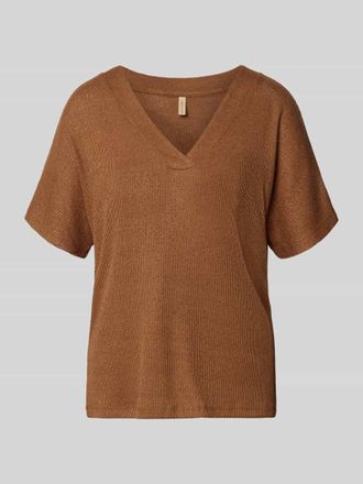 Soyaconcept Strickshirt mit V-Ausschnitt Modell Delia