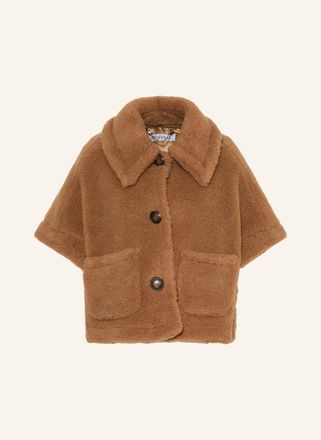 Max Mara Kunstfell-Weste New Terzo braun