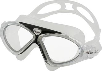 Seac Vision HD Schwimmbrille für Schwimmbad und Meer, Unisex, Erwachsene, Schwarz/Transparent, Standard