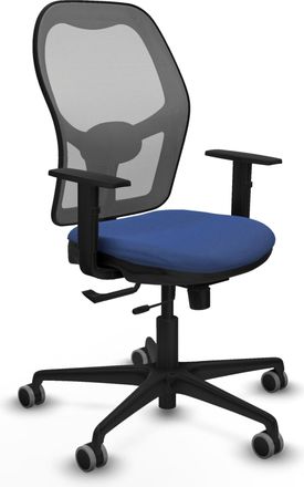 Piqueras y Crespo Jorquera Schreibtischstuhl mit 1D-Armen, h&ouml;henverstellbare Lendenwirbelst&uuml;tze, ausgestattet mit Syncro/Traslack und injiziertem Schaumstoff, Grau/Mari