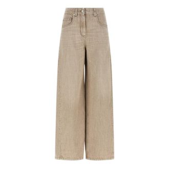 Brunello Cucinelli Die Wide Barrel Jeans - - Jeans - Damen - Beige - M