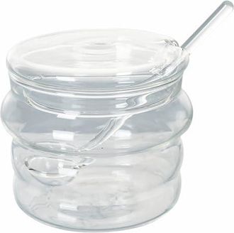 Villa D'Este Home Tivoli Zuckerdose aus Borosilikat mit Bambusdeckel