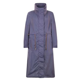 Moorer Langer Mantel mit Kn&ouml;pfen und Tailleng&uuml;rtel - - Coats - Damen - Lila - L