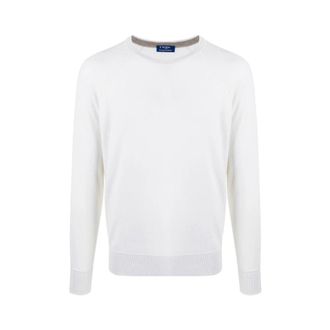 Barba Rundhals-Strickpullover - - Knitwear - Herren - Wei&szlig; - XL