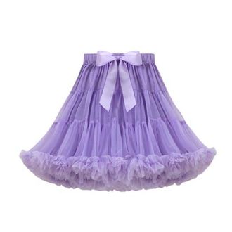 Generic Jupe Paillette Femme Halloween Carnaval Costume Princess Dance Jupe Fille Petticoat en Tulle Taille &Eacute;lastique Poches Plaqu&eacute;es Confort Extensible Vetem