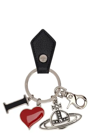 Vivienne Westwood Charm-Adorned Key Case - Black