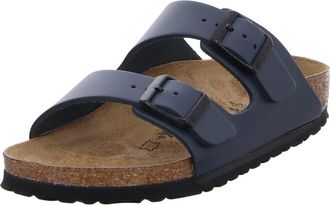 Birkenstock Unisex Erwachsene Sandale Arizona Glattleder schmal, 41 EU, Blue 051153
