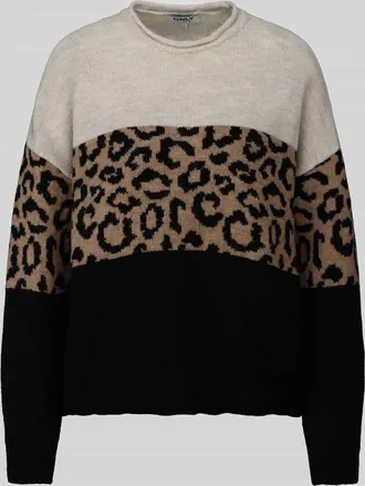 Only Relaxed Fit Pullover mit Leoparden-Muster