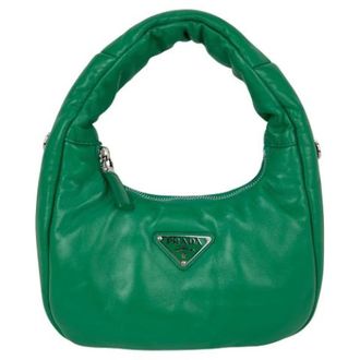 Prada Pre-owned Soft Nappa Leder Mini gesteppte Handtasche - - Pre-owned - Damen - Gr&uuml;n - ONE SIZE
