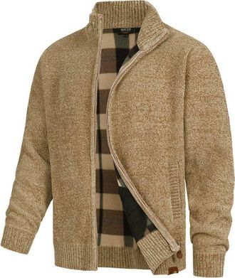 Indicode Strickjacke Herren INFilion Herrenstrickjacke Strickjacke mit hohem Stehkragen