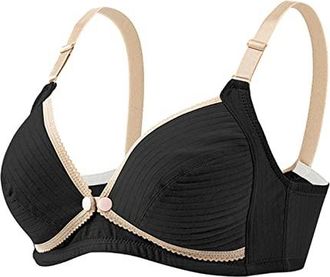 Generic Soutien-gorge 2026 pour femme avec boucle avant et allaitement post-partum sans anneau en acier, Noir, 108