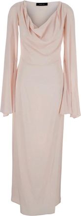 Federica Tosi Femme, Robes, Rose, Taille: 36 FR Long Draped Neckline Dress