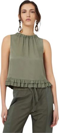Emporio Armani Top - Femme - Tops - Vert - Taille: 36 FR