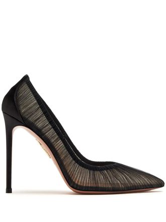 Aquazzura Mesh-Pumps 105mm - Schwarz