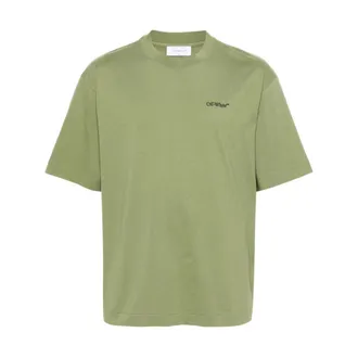 Off-white Homme, Tops, Vert, Taille: L T-shirt style skate avec logo imprimé