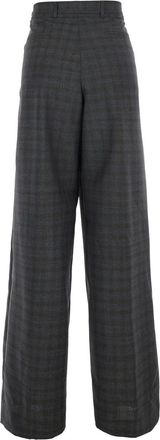 Dries Van Noten Womens Straight-Leg Pecha Trousers Brown Wool