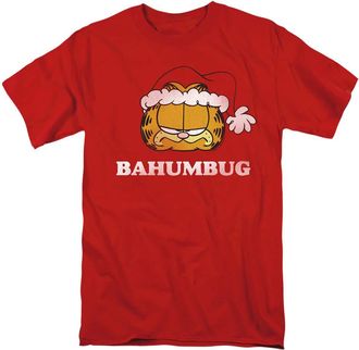 Trevco Garfield Bahumbug T-Shirt, Rot, M, Unisex-Erwachsene