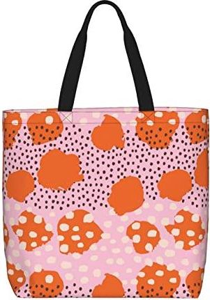 Generic Sac Fourre-Tout Imprim&eacute; Vache Fraise Sac De Shopping Personnaliser De Grande Capacit&eacute; Sacs En Toile &Eacute;paule, Pour Burea, Filles, Tous Les Jours, Femmes