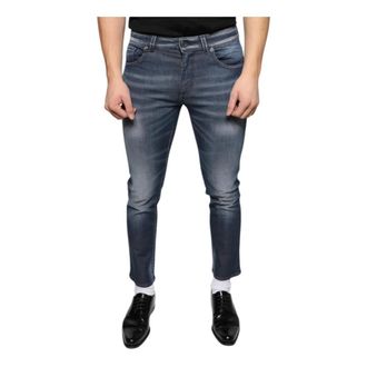 Dolce & Gabbana Dunkelblaue Skinny Denim Jeans mit Logo - - Jeans - Herren - Blau - XS