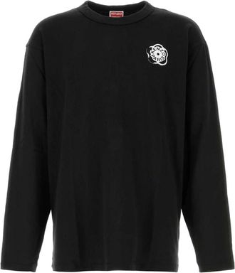 Kenzo Homme, Tops, Noir, Taille: 2XL T-shirt &agrave; manches longues Boke Flower 2.0