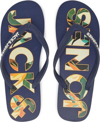 Jack & Jones Jack & Jones Zehentrenner Jfwlogo Palm Print Flip Flop Ln 12230642 Dunkelblau