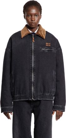 Miu Miu Denim and Corduroy Blouson Jacket