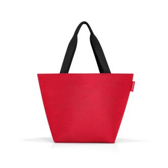 Reisenthel shopper Geräumige Shopping Bag und edle Handtasche in einem Aus wasserabweisendem Material, Couleur:rot