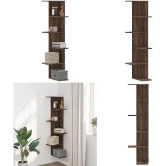 vidaXL Vidaxl - Wand-Eckregal Braun Eichen-Optik 36,5x36,5x140 cm Holzwerkstoff - Wand Regal - Eckschrank - Holzregal - Regal Braun - Eichendekor - Home &