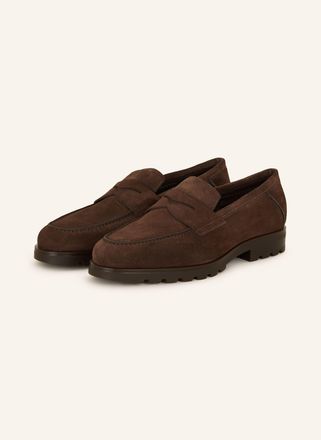 Santoni Penny-Loafer Rock braun