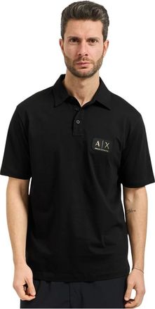 A|X Armani Exchange Homme, Tops, Noir, Taille: XL Polo en coton