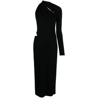 Versace One-Shoulder Cut-out Midikleid - - Dresses - Damen - Schwarzk - S