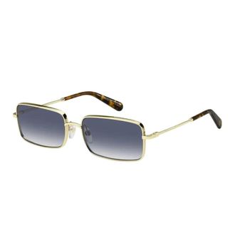 Marc Jacobs Femme, Accessoires, Jaune, Taille: 58 MM Monture Or Verres Bleus Lunettes Soleil