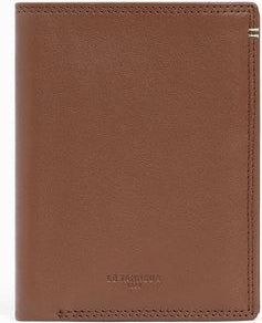 Le Tanneur Portefeuille vertical moyen mod&egrave;le zipp&eacute; 2 volets Martin en cuir lisse