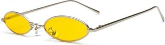 Generic Lunettes De Soleil Rondes &Agrave; Petite Monture For Hommes Et Femmes, Lunettes De Soleil De F&ecirc;te Sur Sc&egrave;ne De Vacances(Yellow)