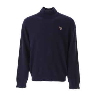 Paul Smith Homme, Pulls, Bleu, Taille: XL Zebra Rollneck Sweater