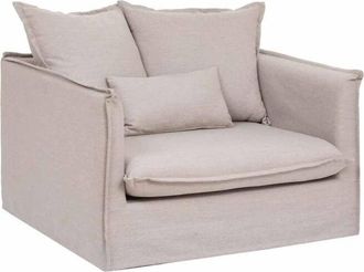 Atmosphera Atmosphera - Fauteuil xl Odilon 117cm Beige Lin