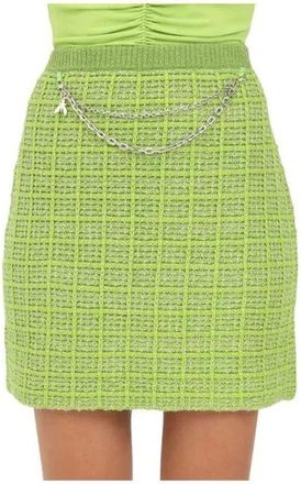 Patrizia Pepe Femme, Jupes, Vert, Taille: 38 FR Tweed Skirt