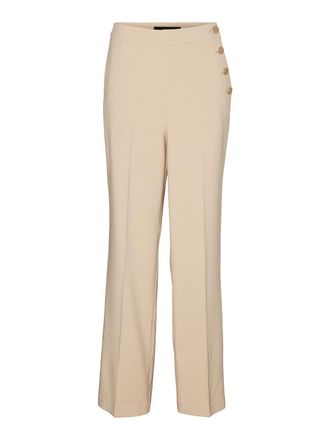 Vero Moda Vero Moda Womens VMPINA HW Pants TLR BTQ Hose, Irish Cream/Detail:Gold Buttons, 38