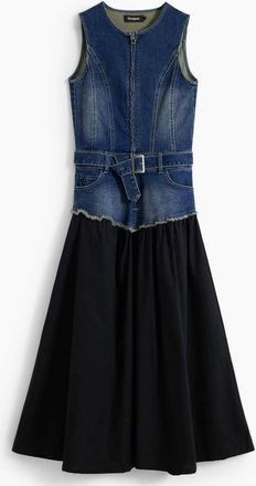 Desigual Robe mixte en denim - Noir-Bleu