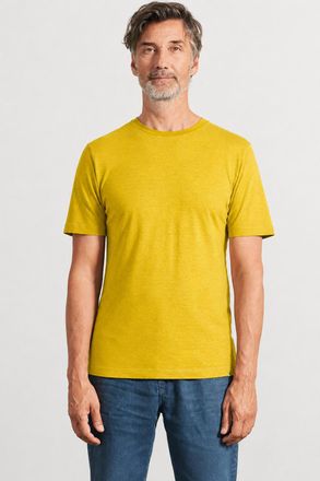 Hempage Hempage Herren vegan T-Shirt Slim Fit Currygelb