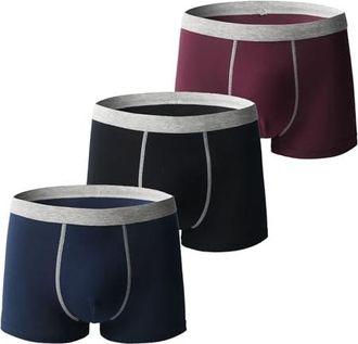 Generic Boxer pour homme ultra absorbant pour incontinence, sous-v&ecirc;tement absorbant, lavable, confortable, anti-fuite, r&eacute;utilisable, 3 pi&egrave;ces - C, XXL