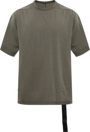 Rick Owens Homme, Tops, Gris, Taille: 2XL T-shirt avec sangle d&eacute;corative