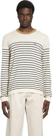 Prada Striped Linen and Cotton Sweater